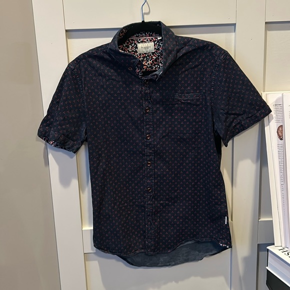 7 Diamonds | Shirts | 7 Diamonds Navy And Little Red Pika Dot Short ...